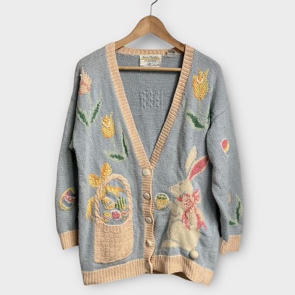 Marisa Christina | Sweaters | Vintage Easter Cardigan Sweater Womens ...